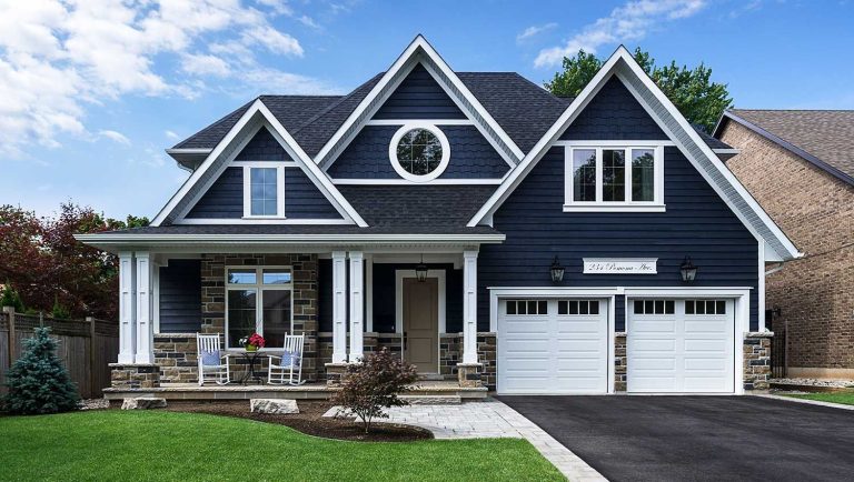 Dark Blue Siding to Stand Out - 2FL Windows & Siding